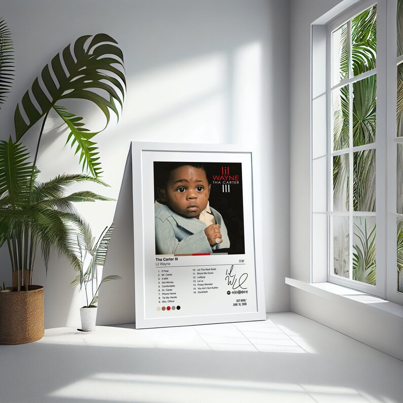 Lil Wayne Tha Carter III Album Cover Poster, Lil Wayne Album, Lil Wayne ...