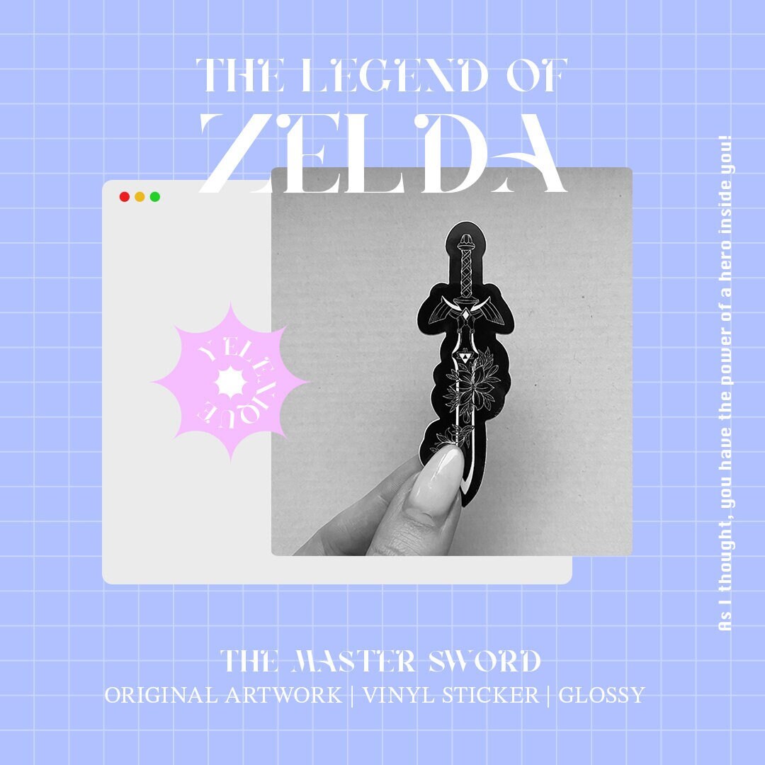 The Legend of Zelda the Master Sword Vinyl Sticker - Etsy