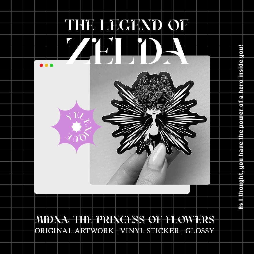 The Legend of Zelda Midna, the Princess of Flowers Vinyl Sticker - Etsy