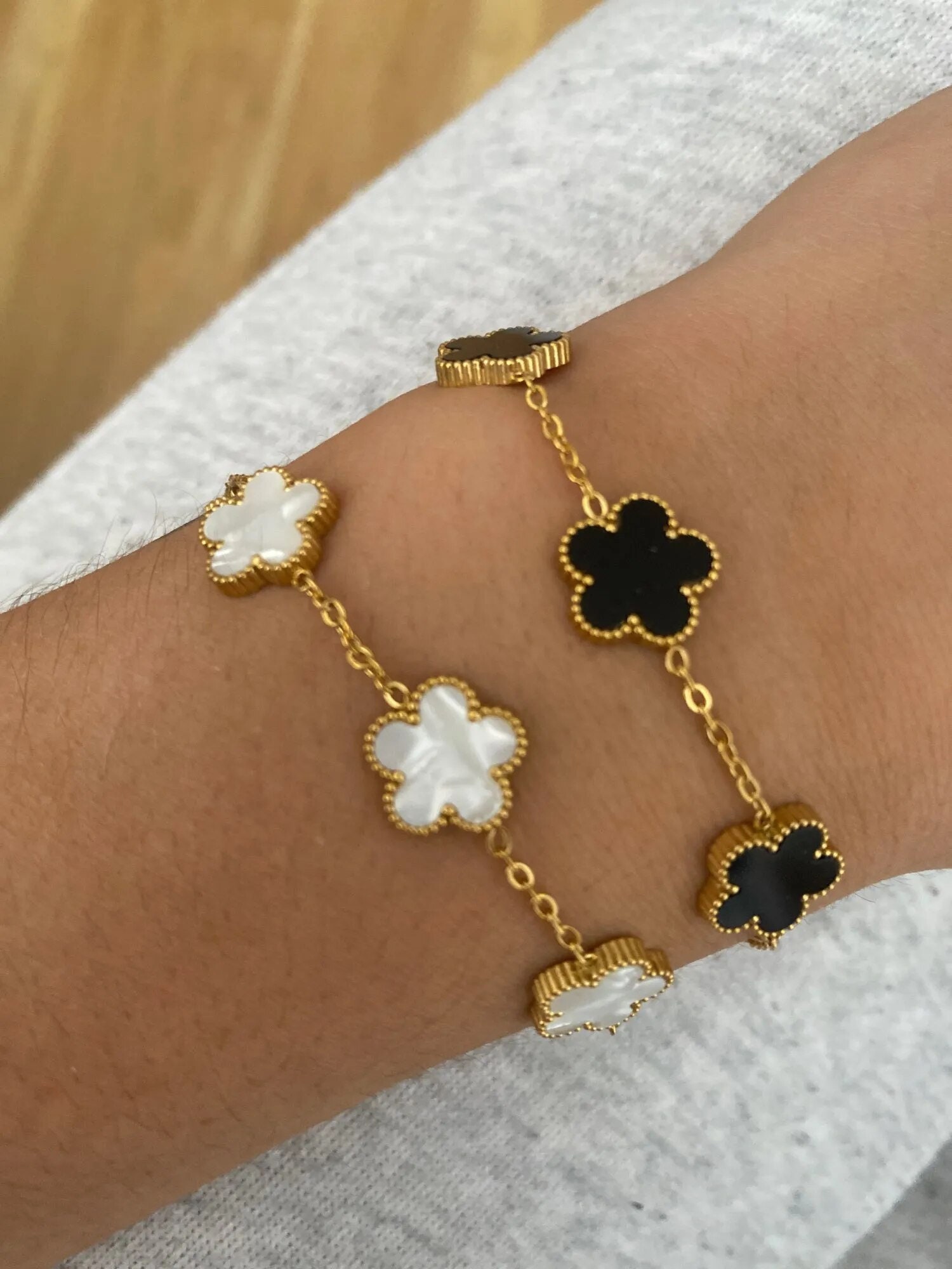 Bracelet trèfle sosie de Van Cleef - Etsy France