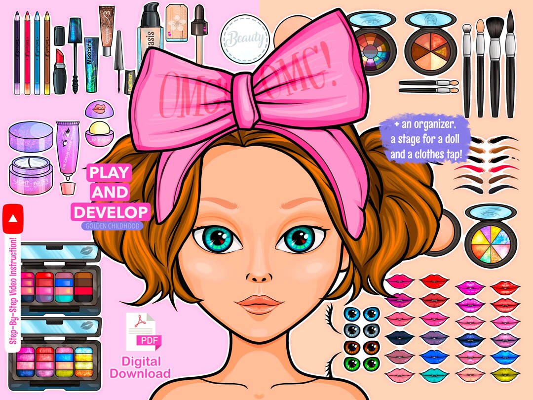 Paper Beauty Salon: DIY Makeup Artist Activity Book (digital Download ...