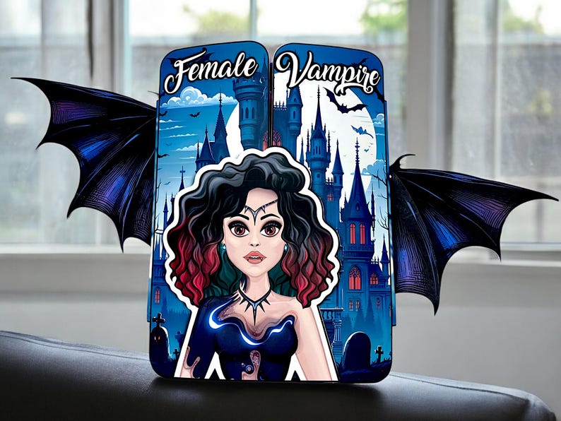 Printable Vampire Paper Dollhouse: Articulated DIY Craft (PDF) - Etsy