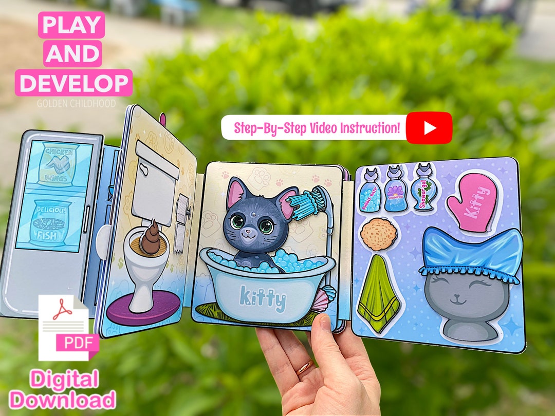 A Paper Kitten With a "cat House" Printing House and Activities for ...