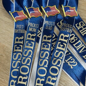 Navy Graduation Pin PIR Personalized Ribbon - Etsy