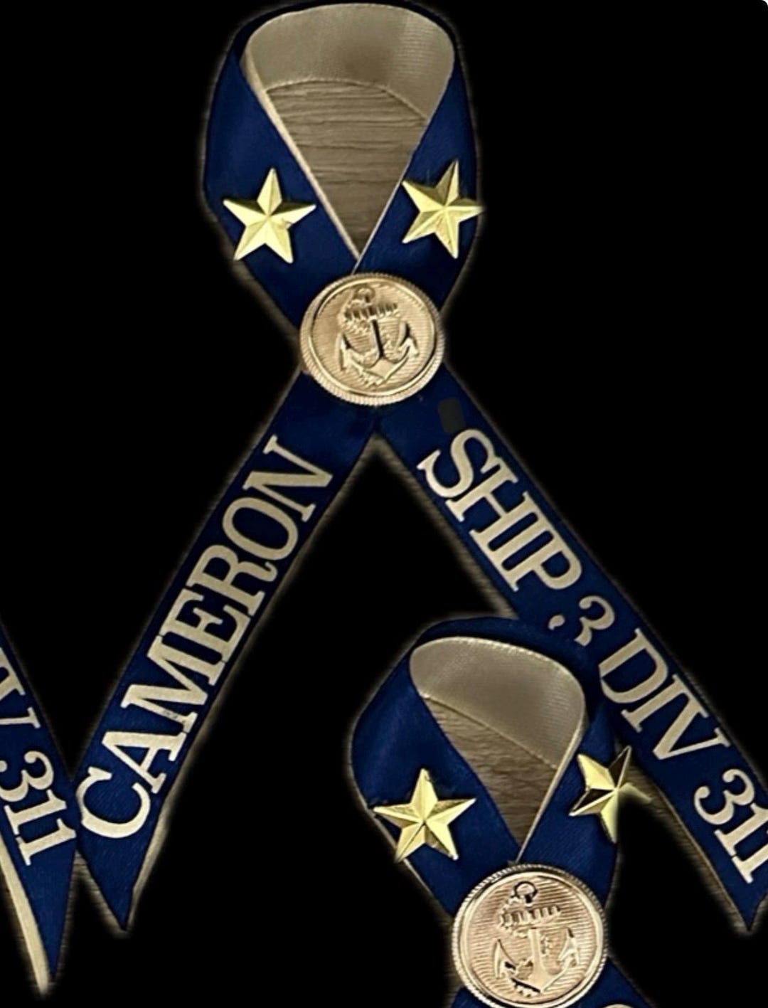 Navy Graduation Pin PIR Personalized Ribbon - Etsy