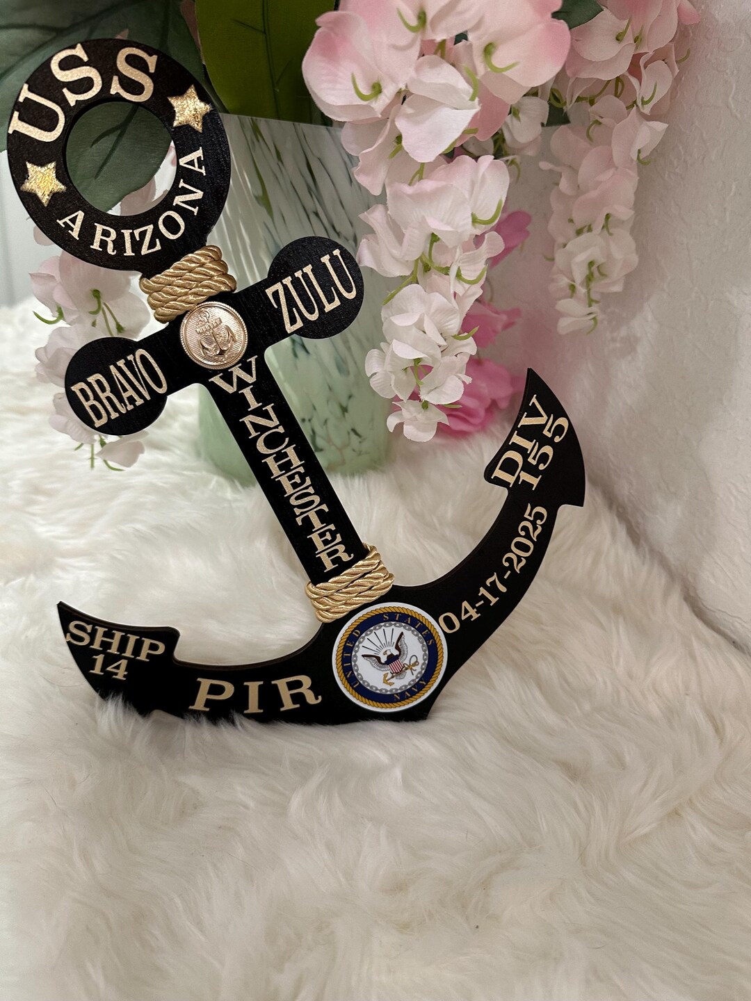 Personalized US Navy PIR Anchor, Graduation Gift (12 Inch) - Etsy