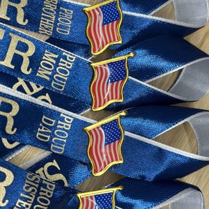 Navy Graduation Pin PIR Personalized Ribbon - Etsy