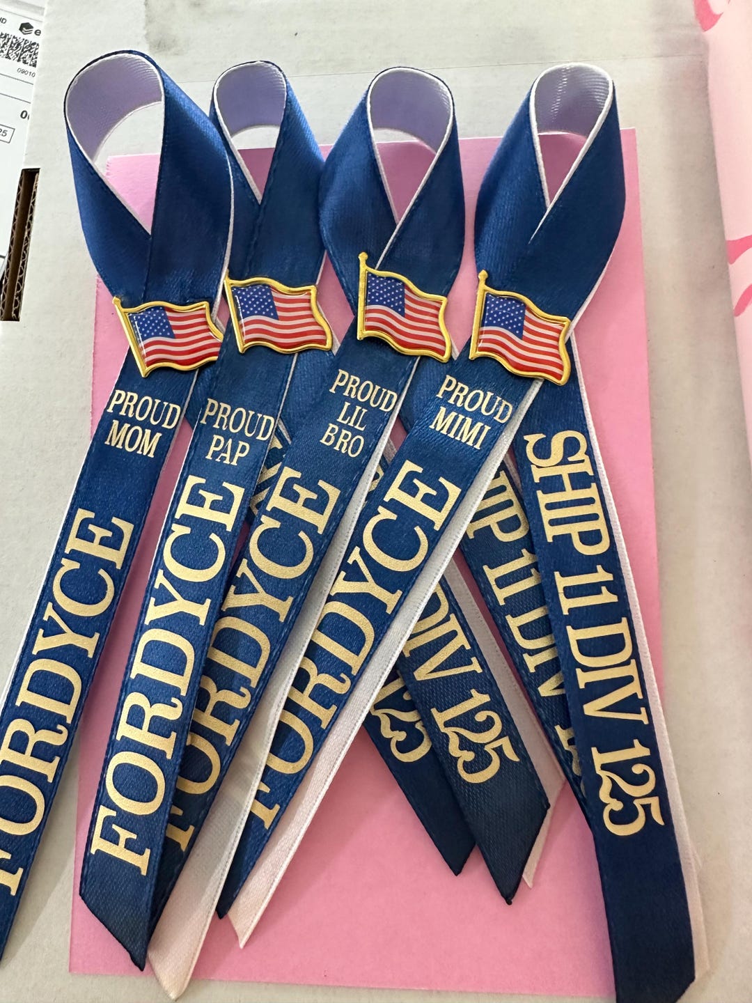 Navy Graduation Pin PIR Personalized Ribbon - Etsy