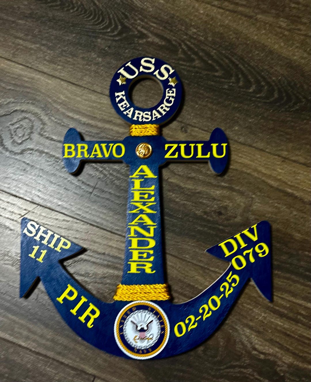 Navy Graduation PIR Anchor 17” With PIR Graduation Dates - Etsy