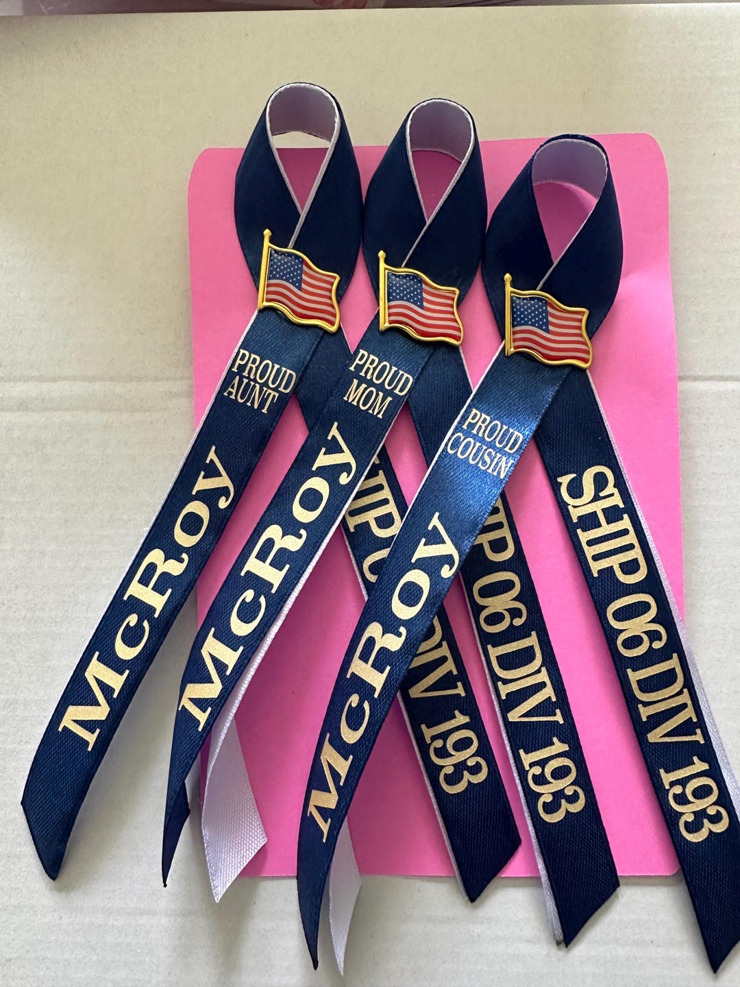 Navy Graduation Pin PIR Personalized Ribbon - Etsy