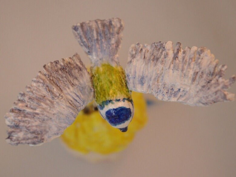 Dreaming of blue Tits Automaton OOAK Unusual Gift Janus Bird Wing ...