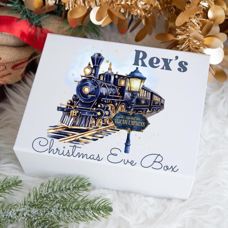 Personalised Christmas Eve Box| Polar Express| Express Train| Magnetic ...