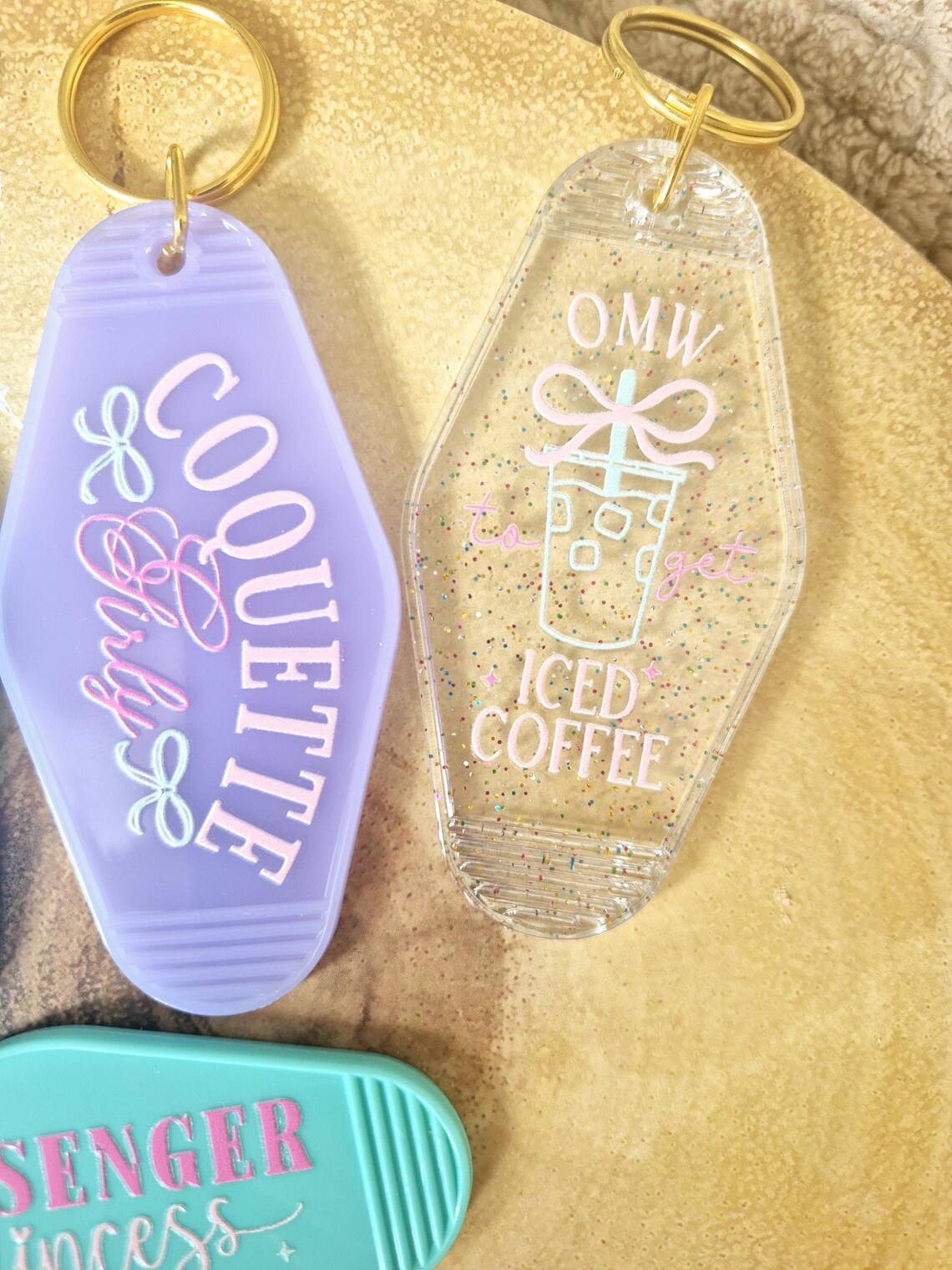 Pink Bow Motel Keychain| Coquette Motel Keychain| "passenger Princess ...