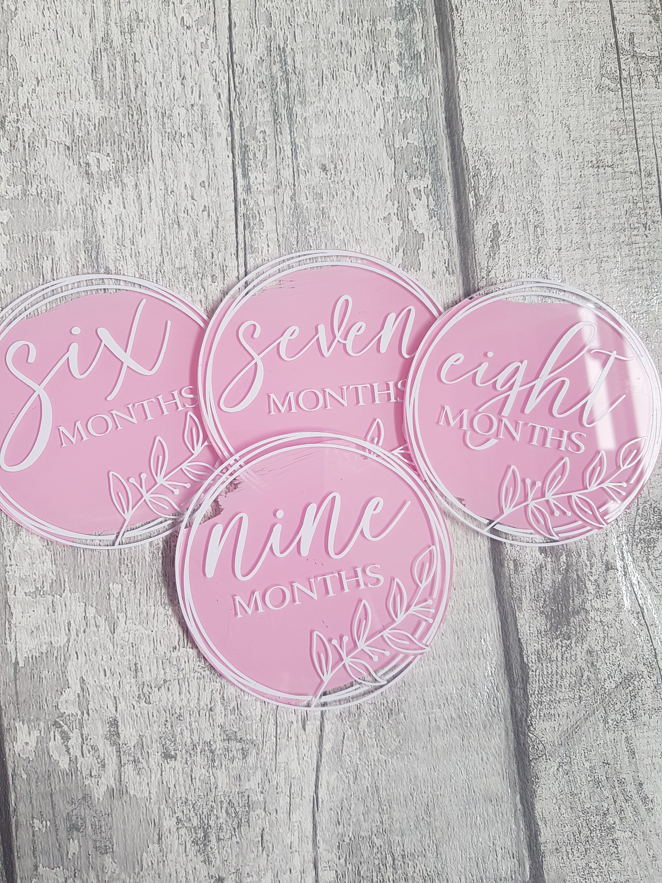 Baby Monthly Milestone Discs Acrylic Discs Hello World - Etsy
