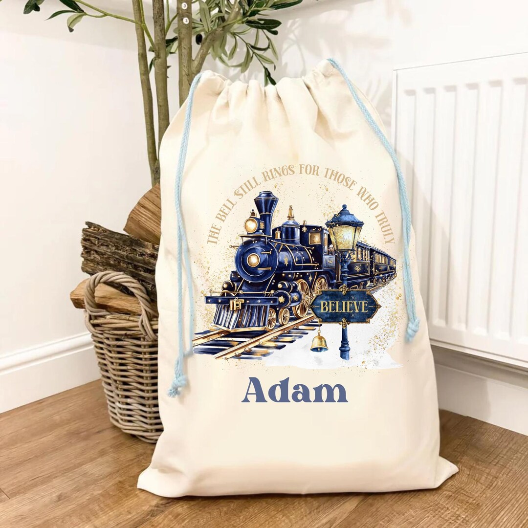 Express Train Sack| Polar Express| Santa Sack| My First Christmas ...
