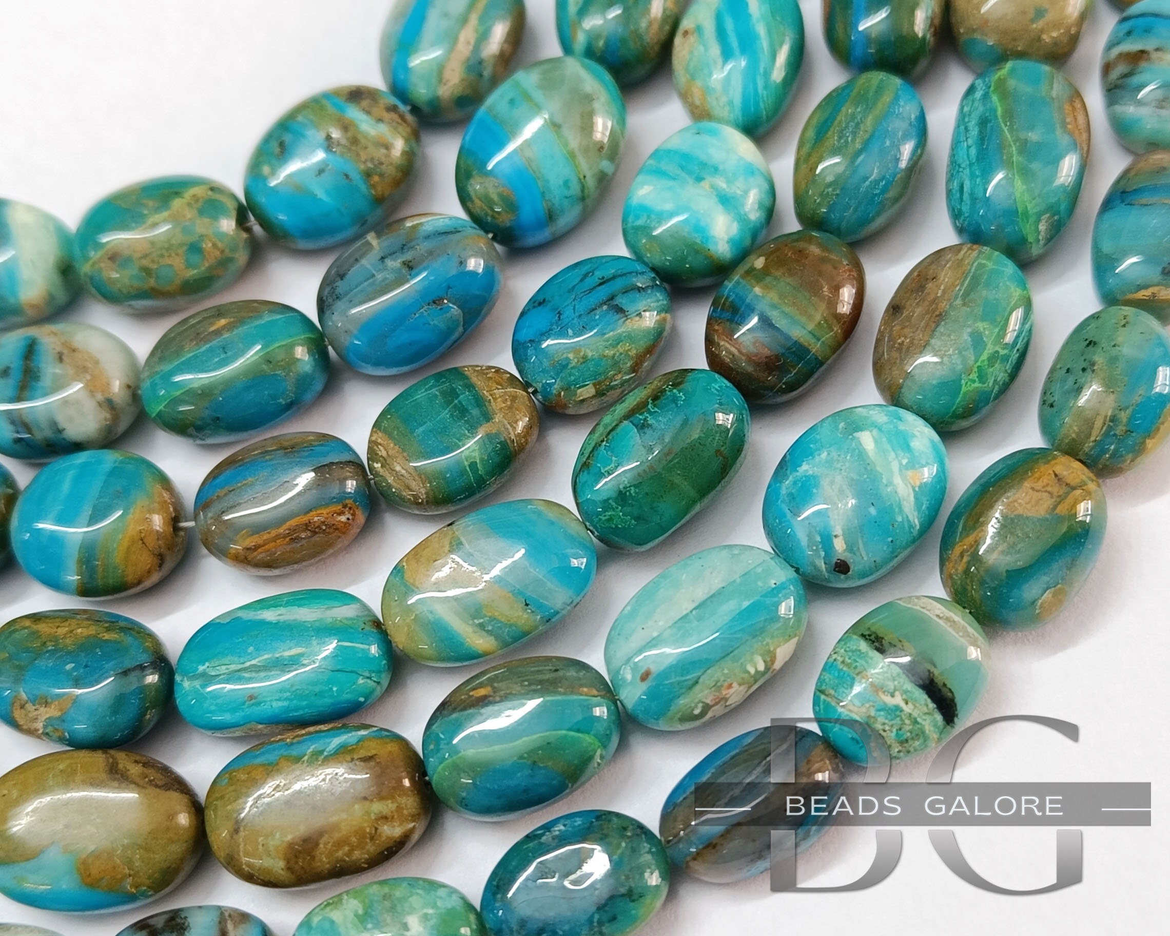 Peru Opal Tumble Beads, Peruvian Opal, Smooth Andean Opal Gemstone ...