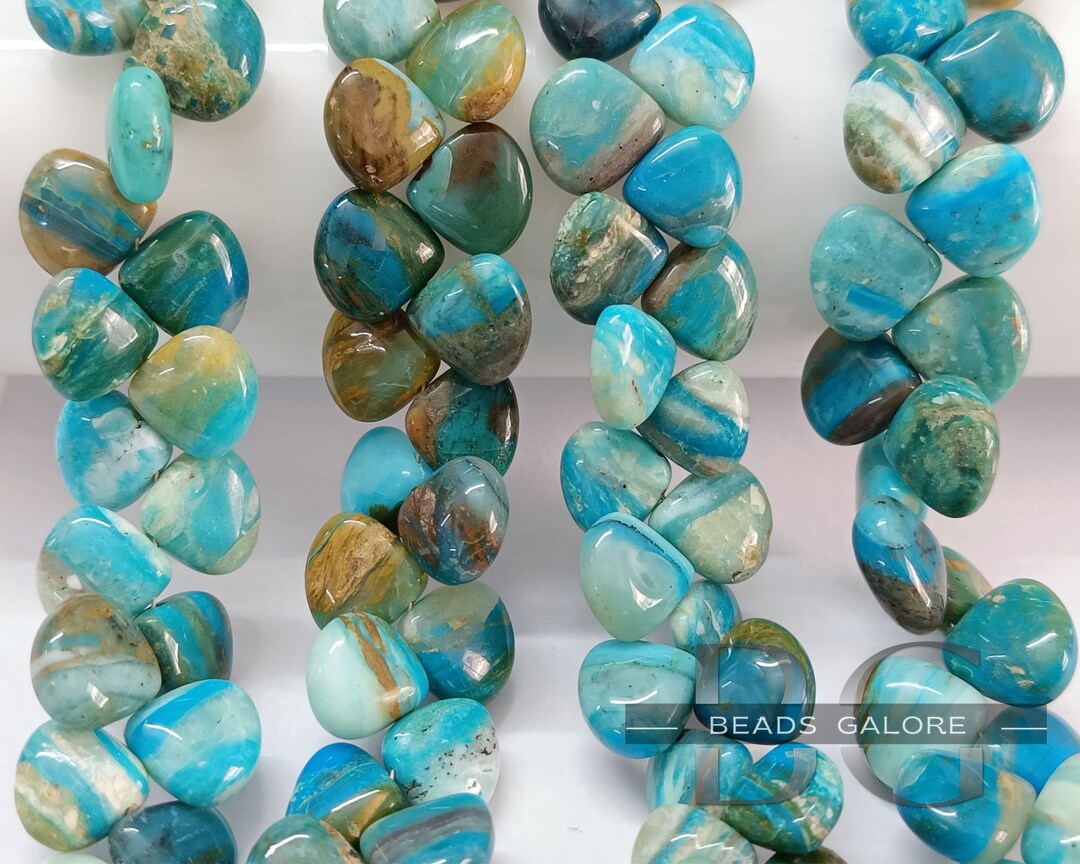 Peru Opal Heart Shape Beads ,smooth Peruvian Opal Gemstone Beads ,peru ...