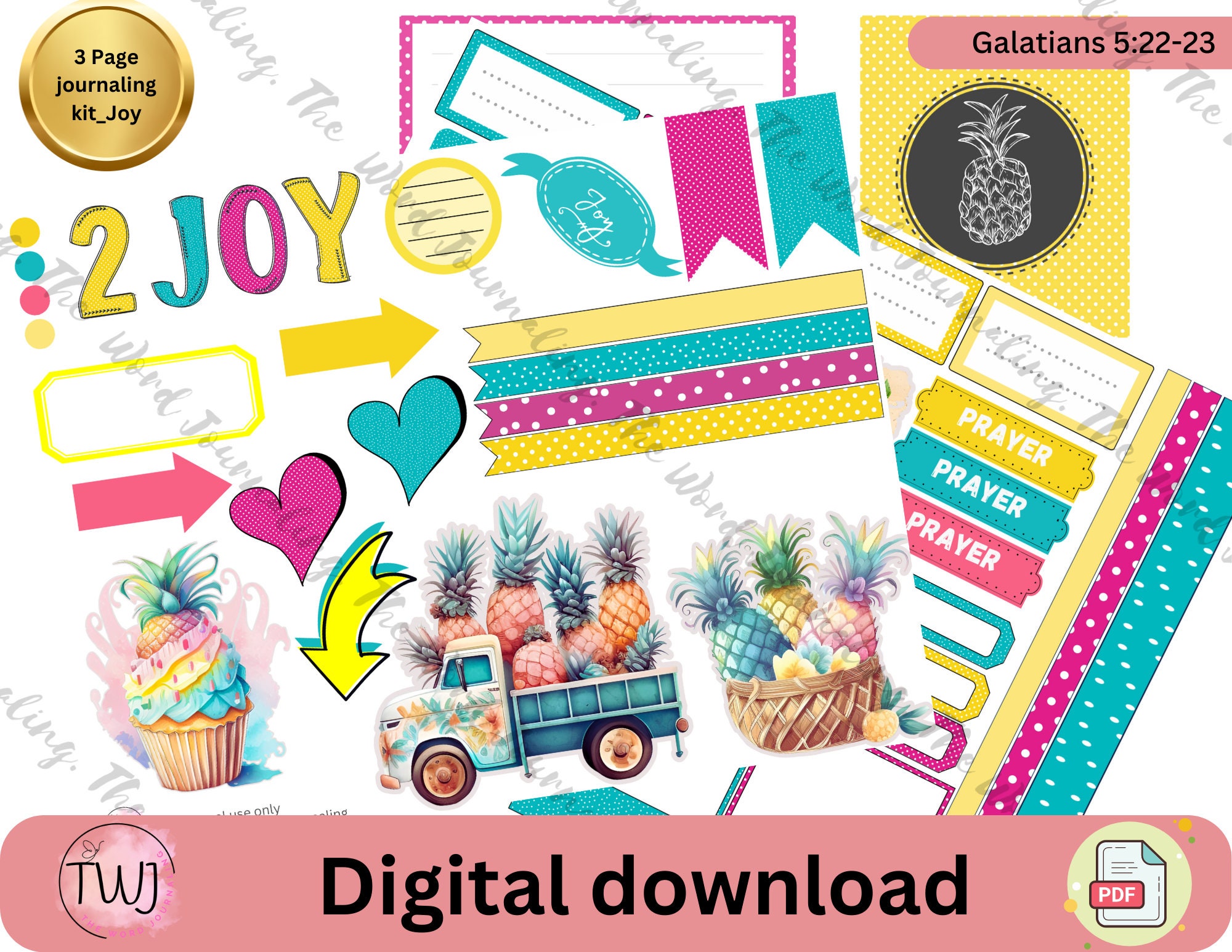 Fruit of the Spirit Joy Journaling Printable, Bible Art Journaling ...