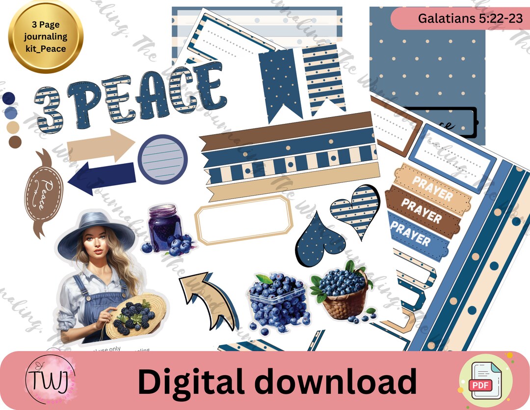 Fruit of the Spirit Peace Journaling Printable, Bible Art Journaling ...