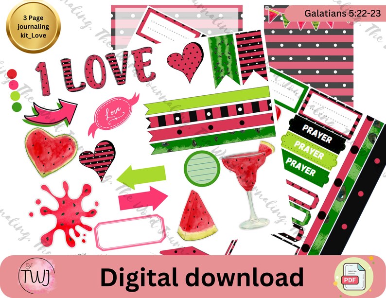 Fruit of the Spirit Love Journaling Printable, Bible Art Journaling ...