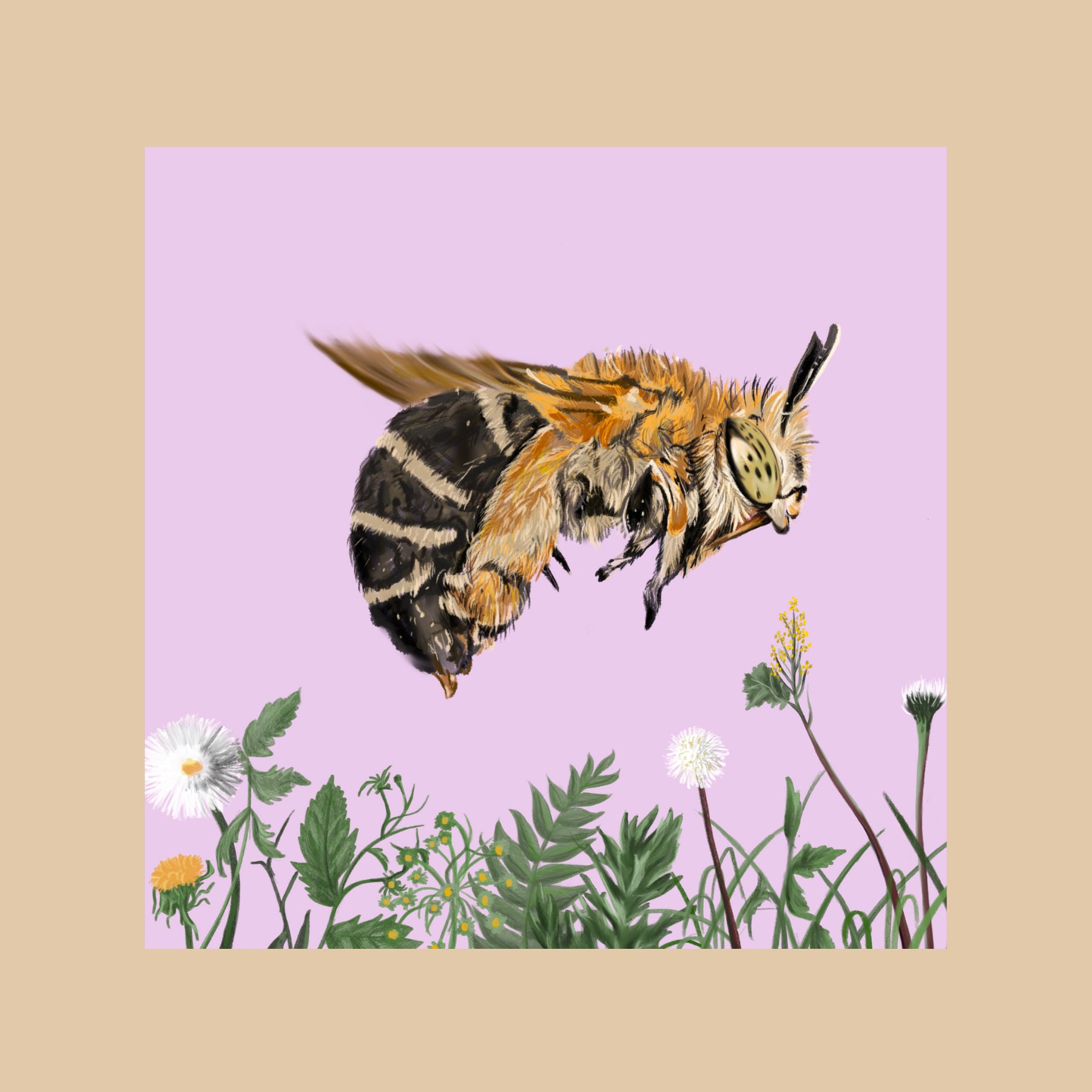 Busy Bee Downloadable Digital Art for Printing - Etsy