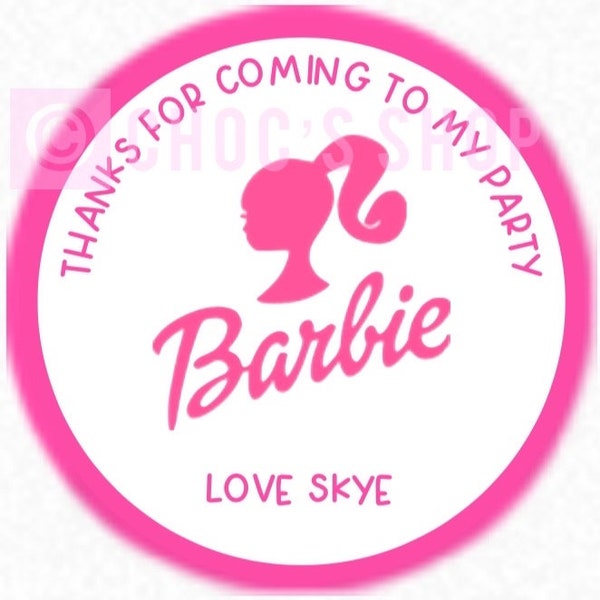 Barbie Logo Stickers - Etsy UK