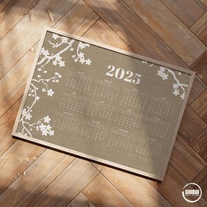 2025 Year at a Glance Calendar, One Page Calendar, Hanging Year Wall ...