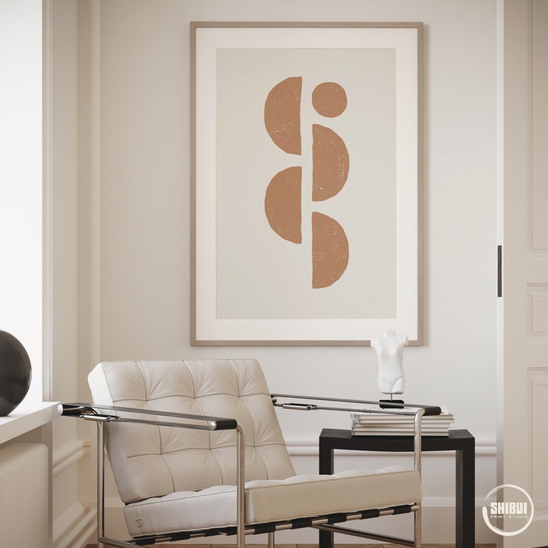 Earth Tone Neutral Abstract Poster, Japandi Wabi Sabi Hygge Home Decor ...