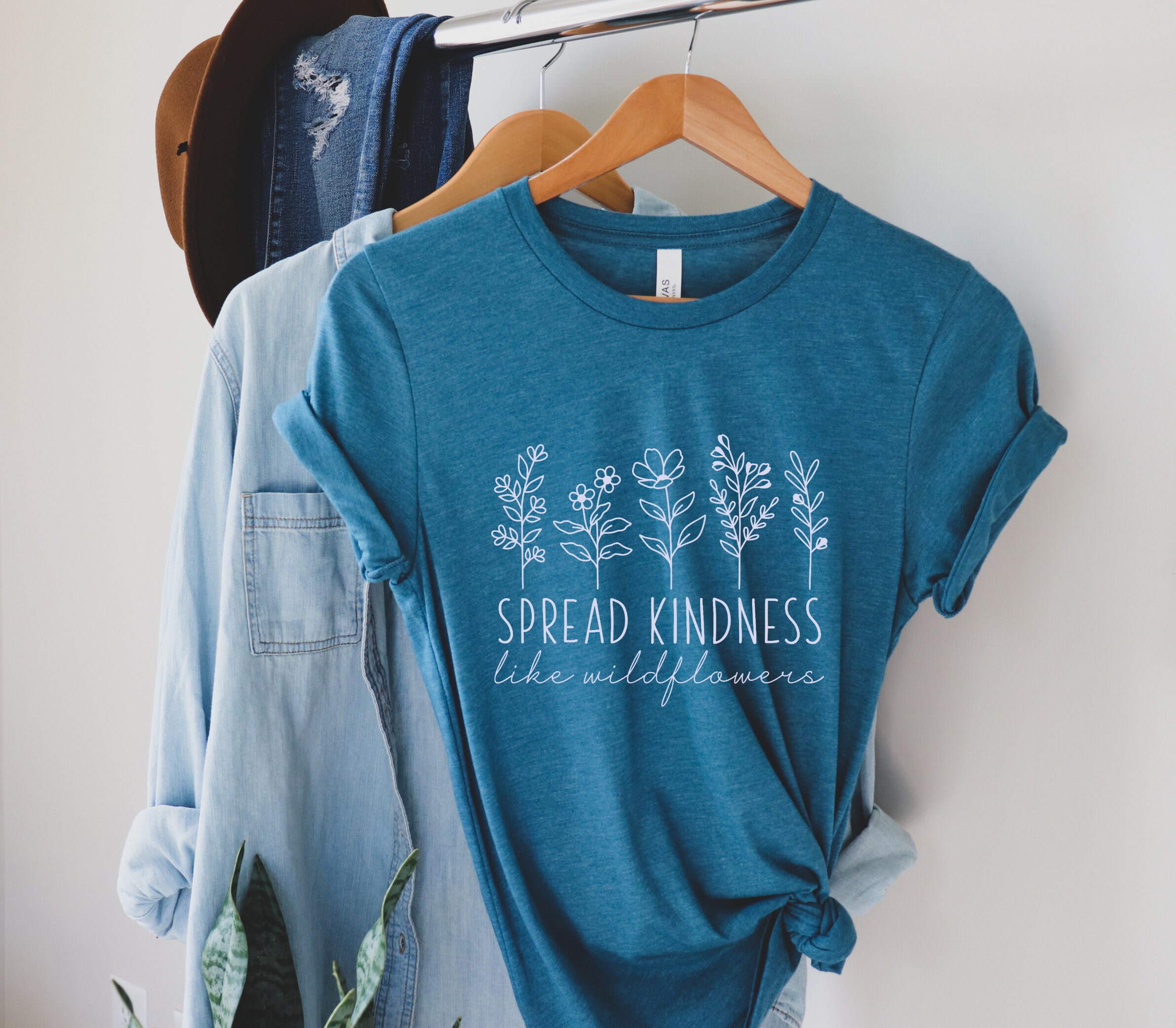 Spread Kindness Like Wildflowers Tshirt Kindness Spread - Etsy