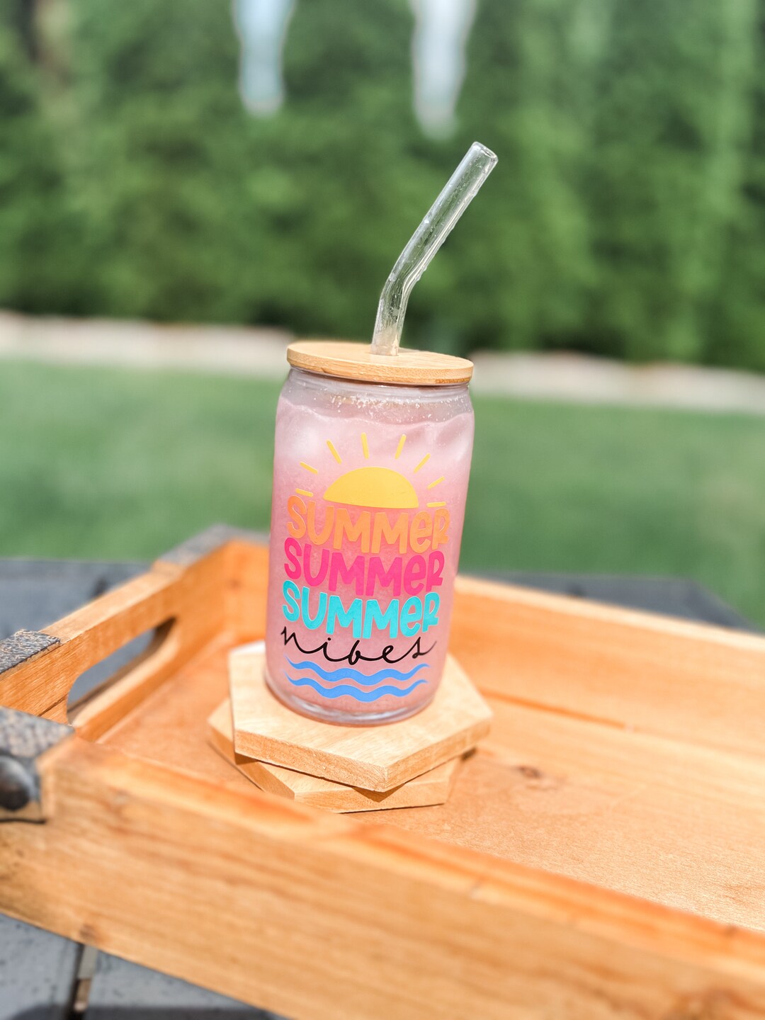 Summer Vibes Cup, Summer Sunshine Beer Can Glass, Summer Drink Iced ...
