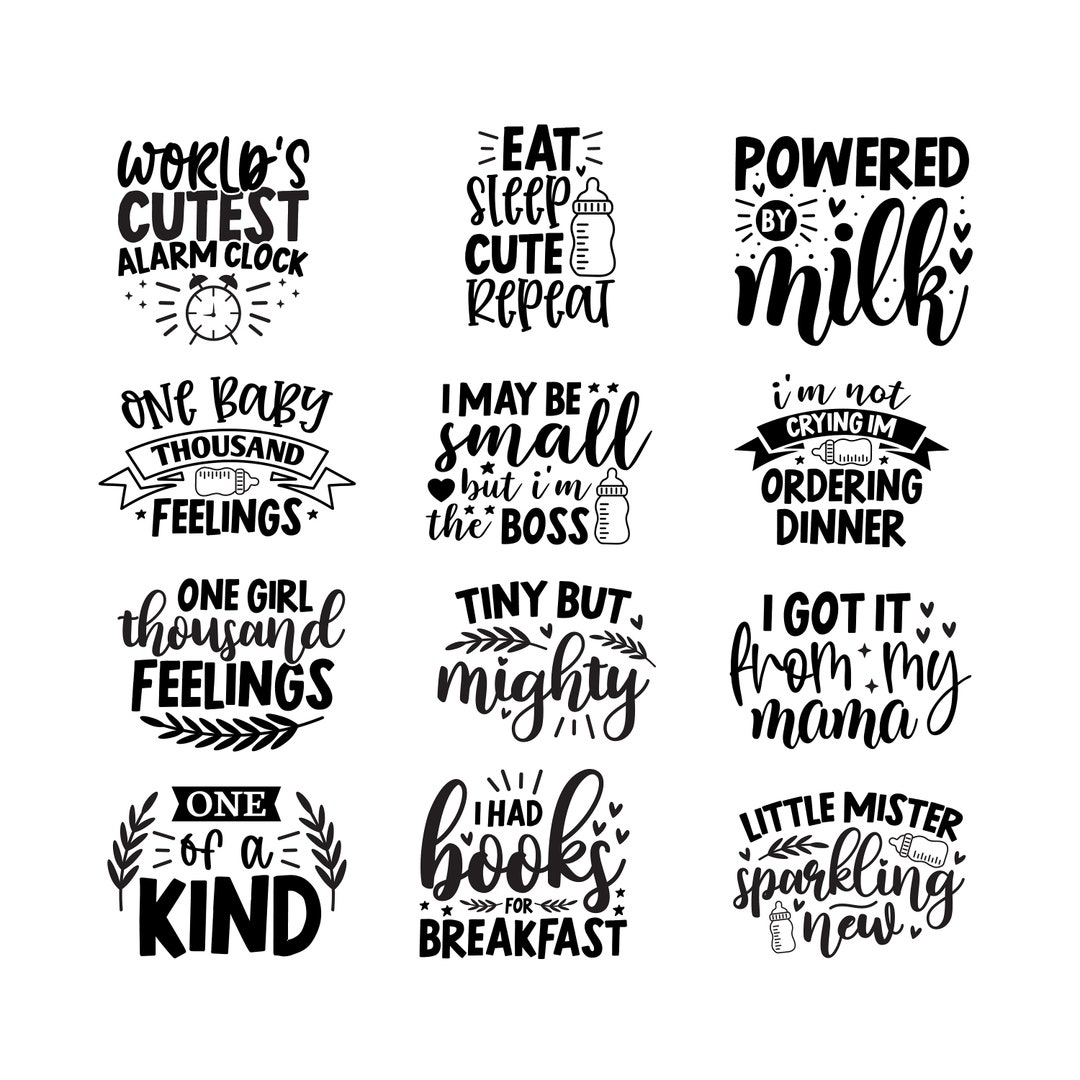 Baby Svg Bundle Instant Download 24 Svg Files Newborn - Etsy