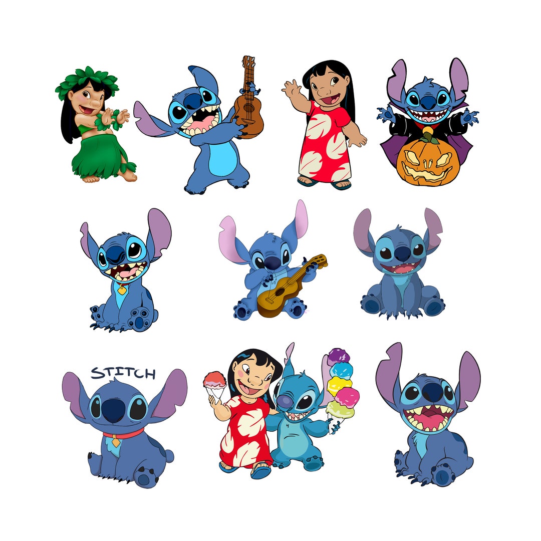 Stitch & Lilo PNG Bundle Stitch Clipart High Resolution - Etsy Canada