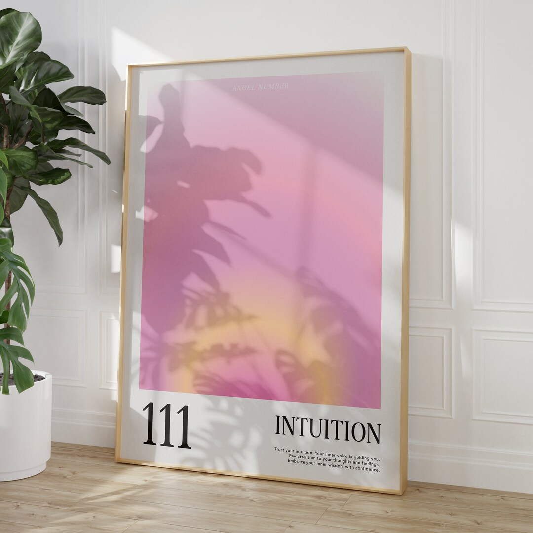 Angel Number 111 Aesthetic Wall Art | Angel Number Print | Apartment ...