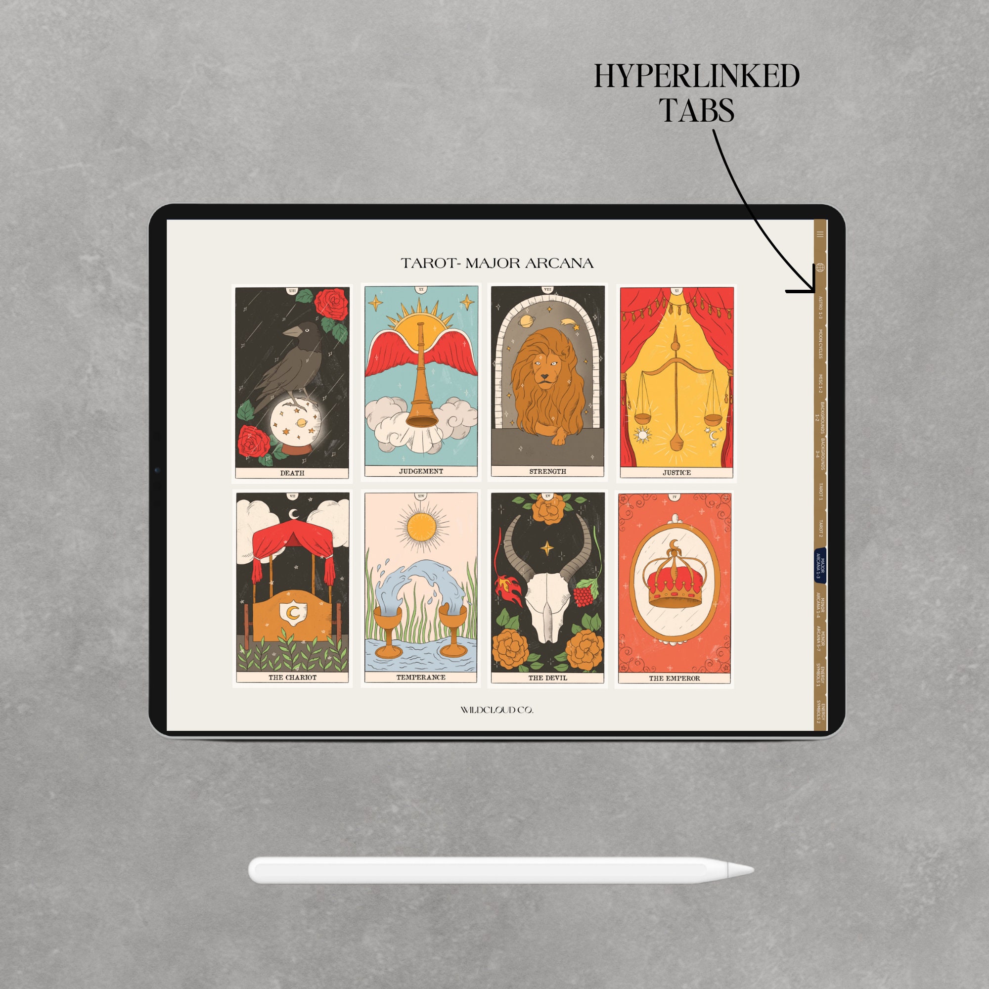 ASTROLOGY AESTHETIC Celestial Zodiac Tarot Card Digital Stickers ...