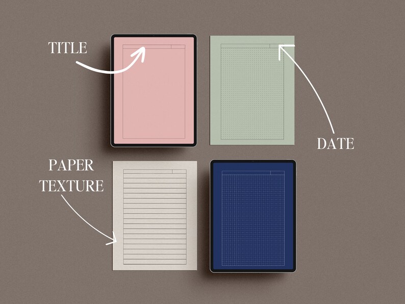 AESTHETIC DIGITAL Textured Note Paper Lined Blank Dot - Etsy