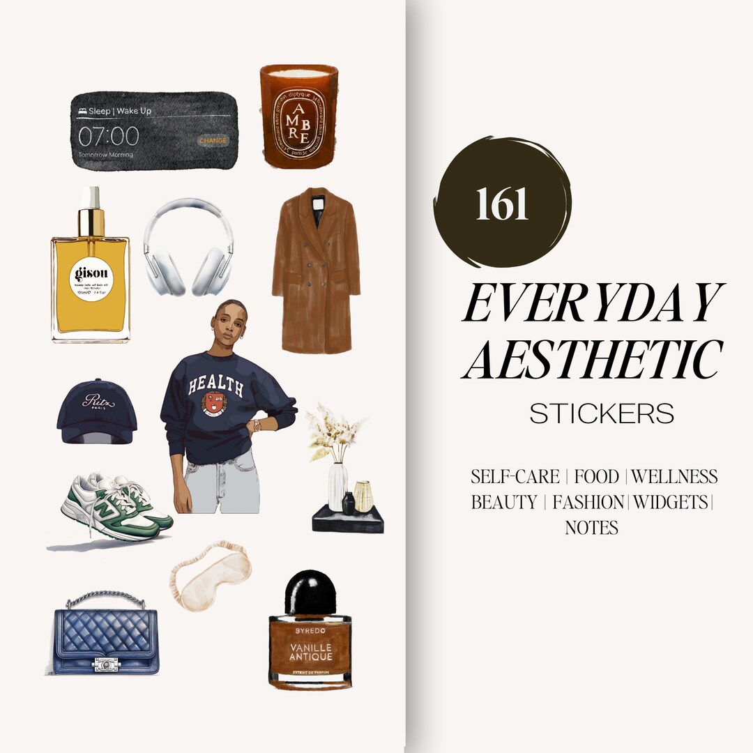 EVERYDAY AESTHETIC Stickers 2024 | 161 Digital Stickers | Goodnotes ...