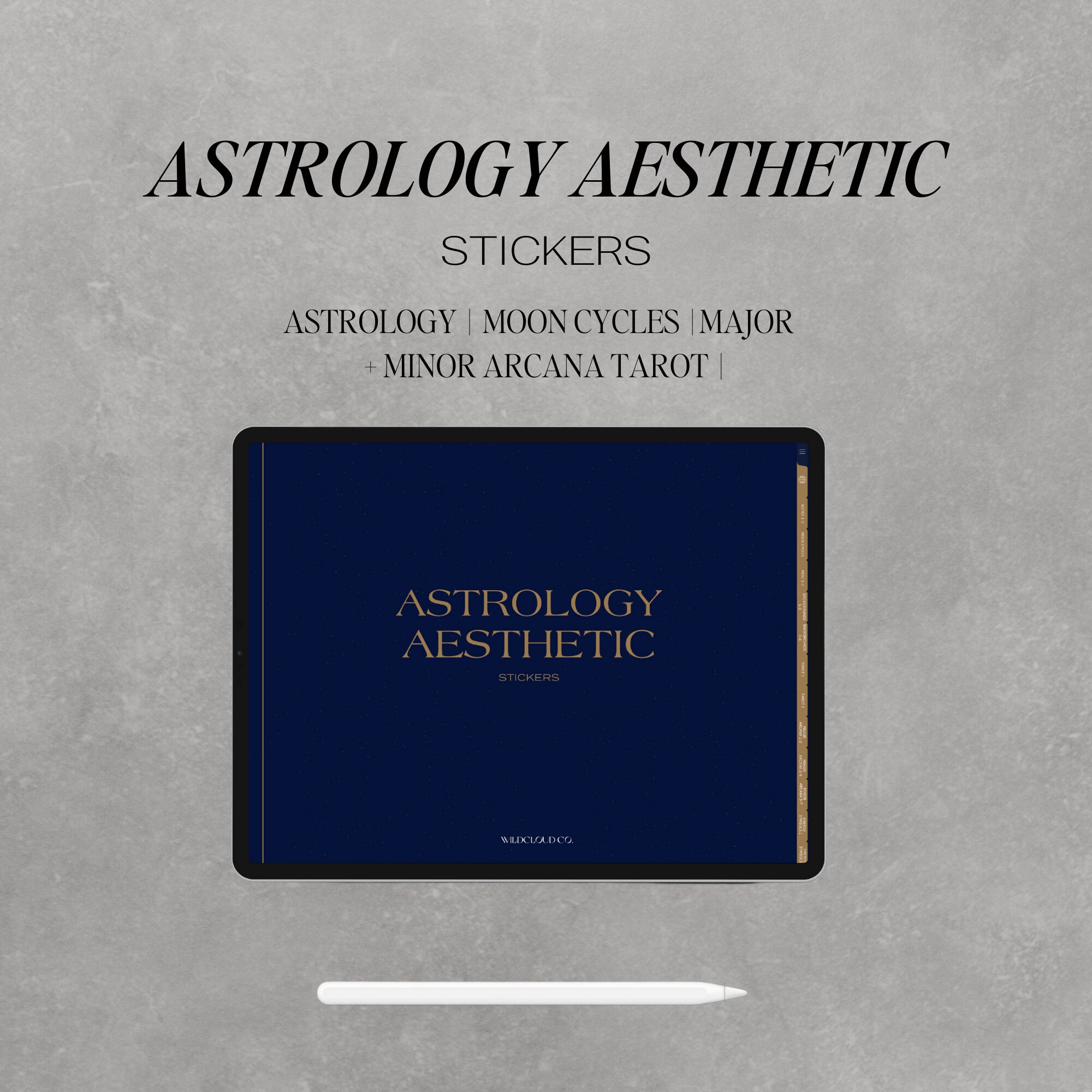 ASTROLOGY AESTHETIC Celestial Zodiac Tarot Card Digital Stickers ...