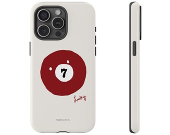 Lucky Eight Billiard Ball Aesthetic Phone Case for iPhone 15 Pro Max ...