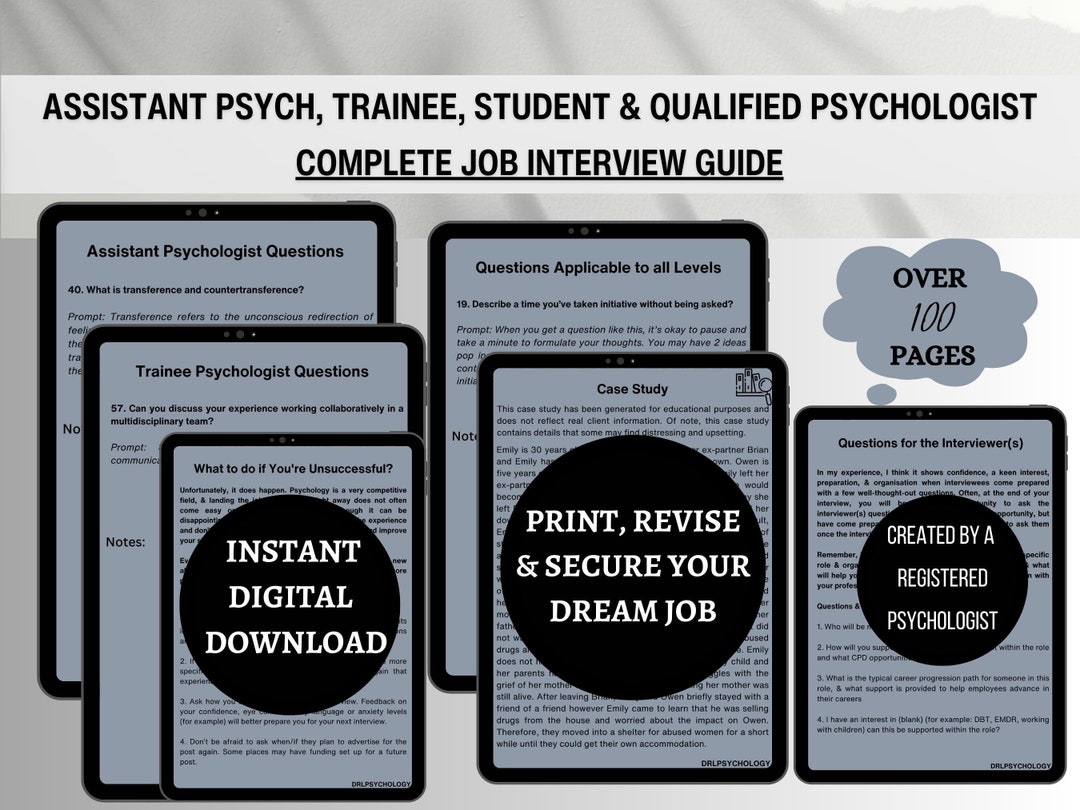 Assistant Psychologist Interview Guide - Advice, Tips, Questions ...