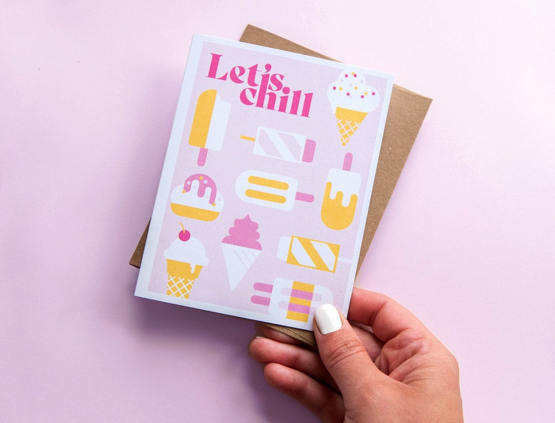 NEW Let's Chill Greeting Card / Invitation - Etsy