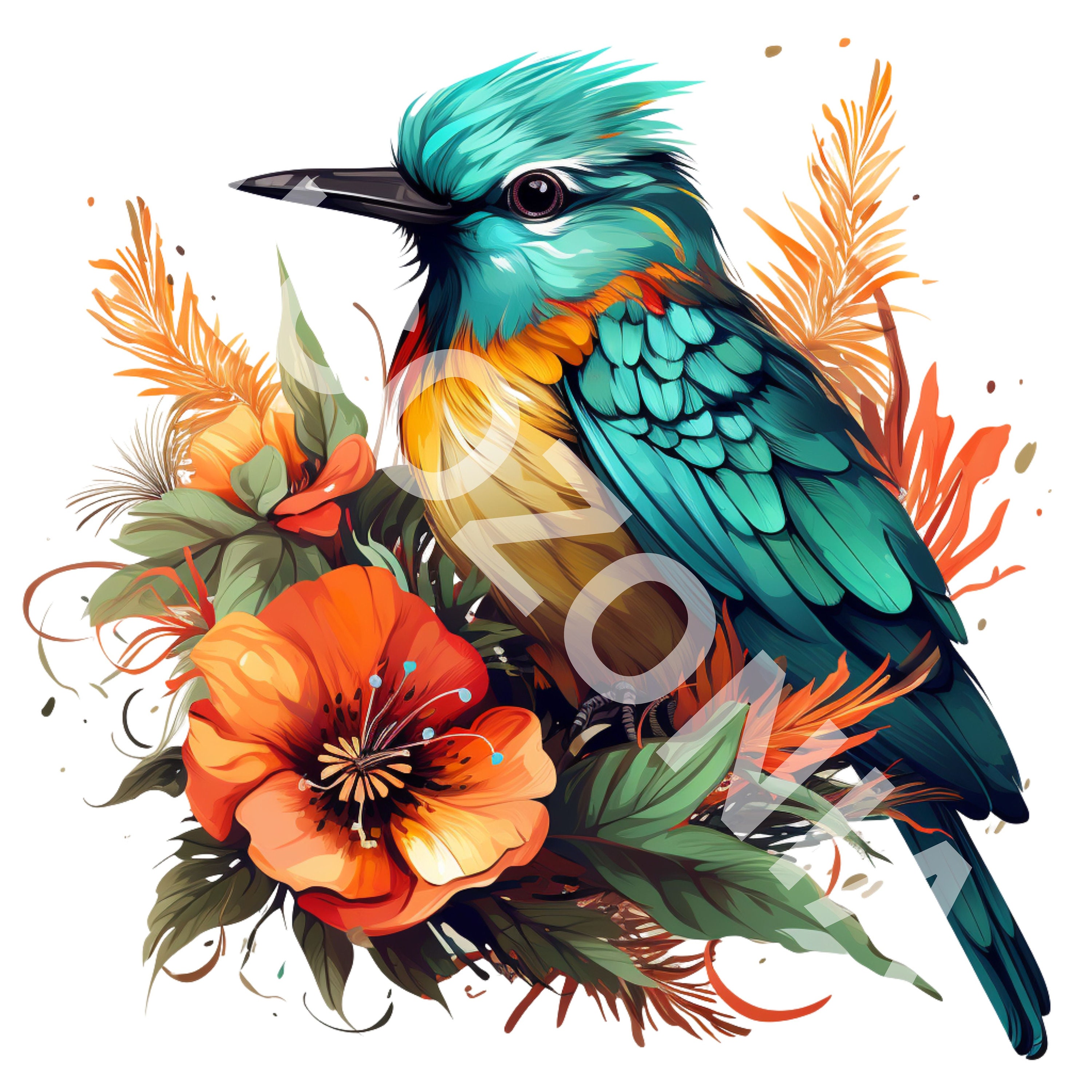 Tropical Birds Clipart PNG Bundle 45 Files Rainforest Birds - Etsy