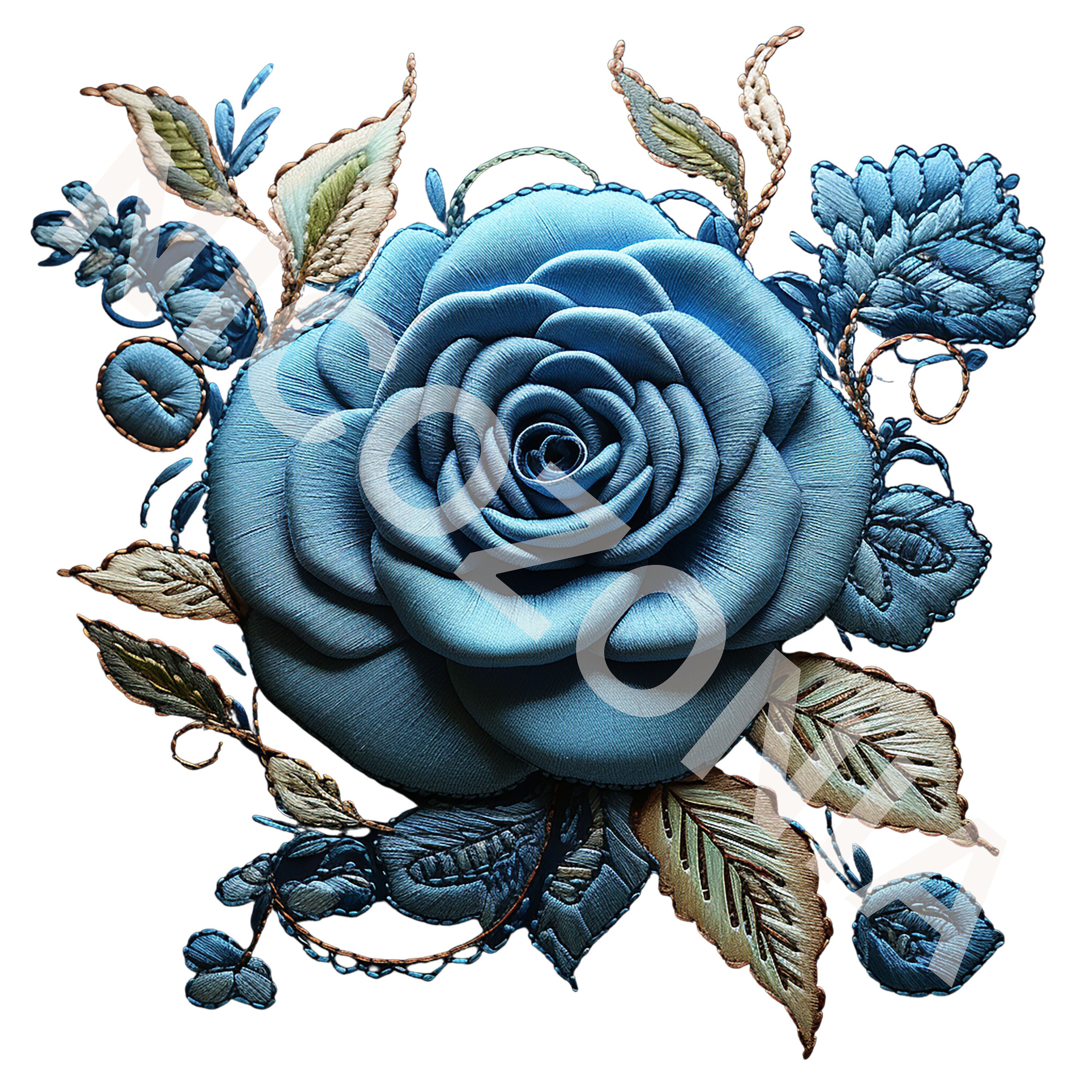 Adorable Embroidery Roses PNG Bundle Embroidery Roses Pngs Embroidery ...