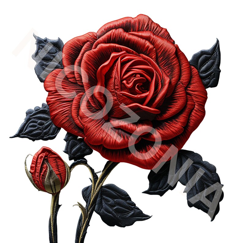 Adorable Embroidery Roses PNG Bundle Embroidery Roses Pngs Embroidery ...