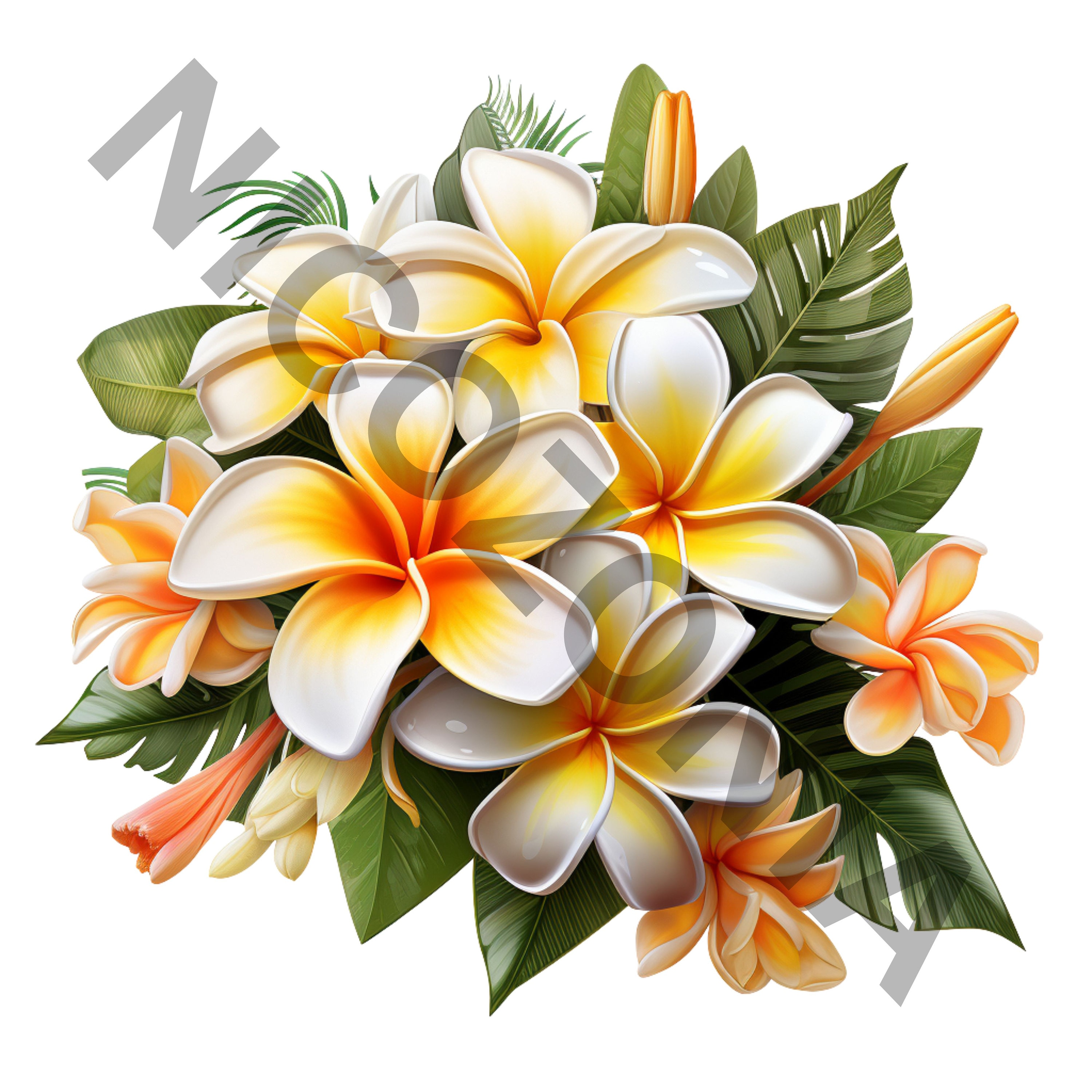 Plumeria PNG Clipart Frangipani PNG Bundle, 51 Files Bouquet of Flowers ...