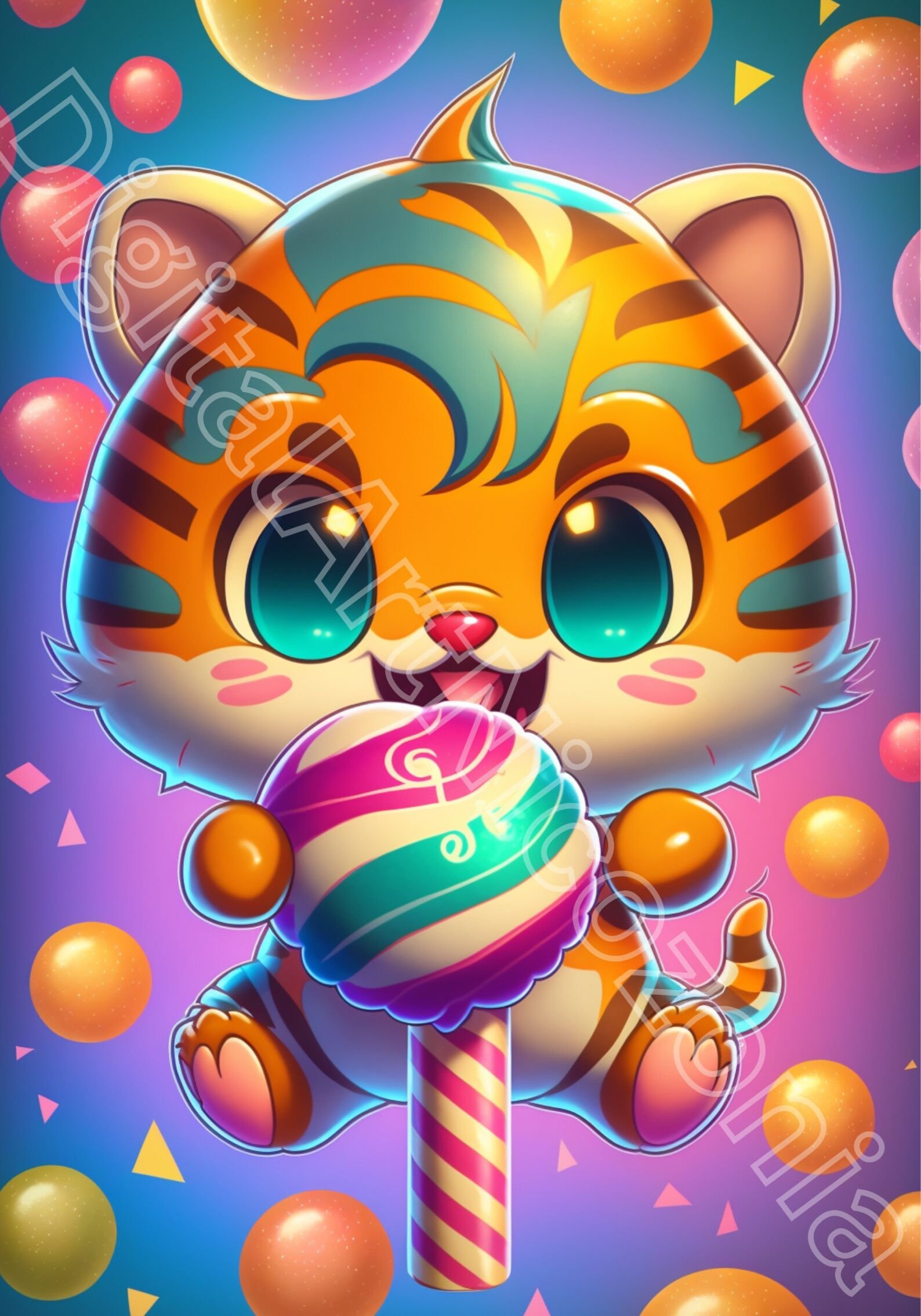 Ai Art Professional Midjourney Prompt For Cute Cartoon Candy Baby