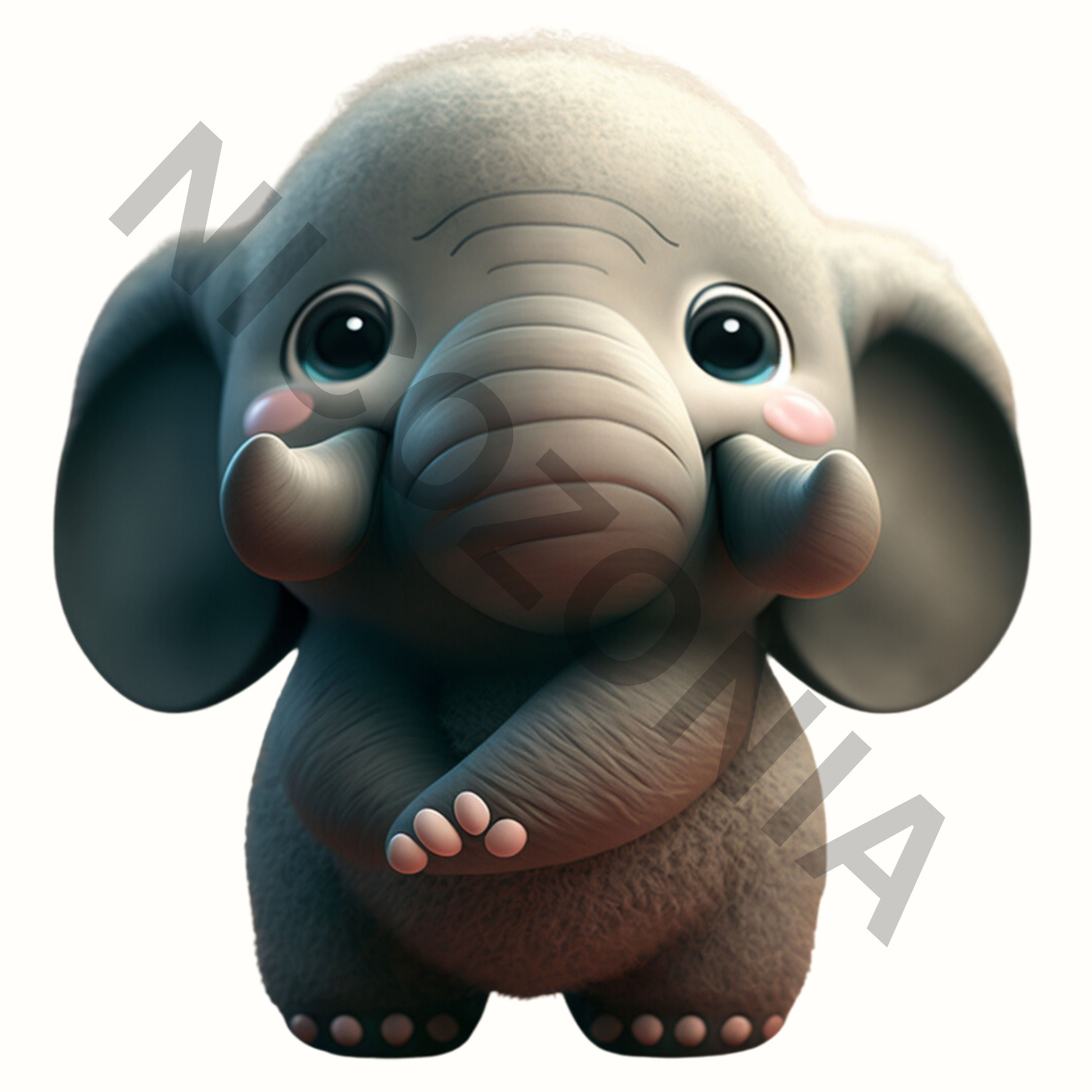 Cute Cartoon Animal Clipart Bundle, Baby Animals Pngs Commercial Use ...