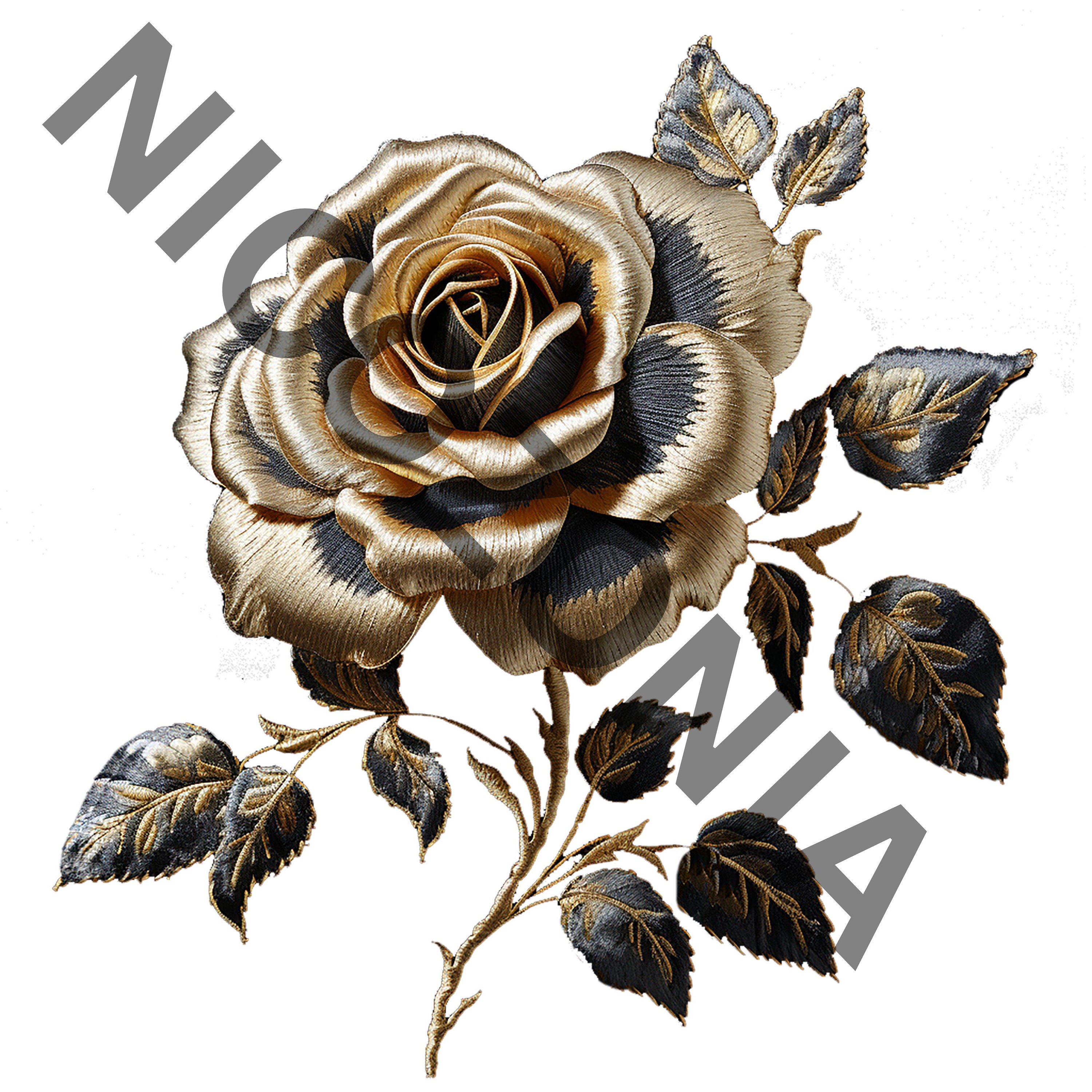 Adorable Embroidery Roses PNG Bundle Embroidery Roses Pngs Embroidery ...