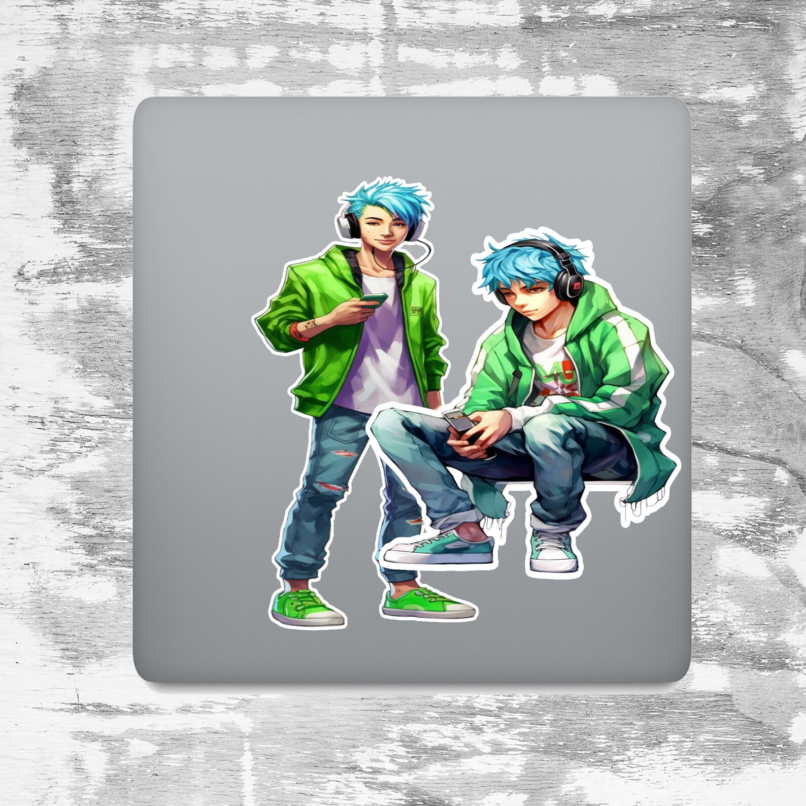 Cute Anime Boy PNG JPG Stickers Bundle 14 PDF Designs - Etsy