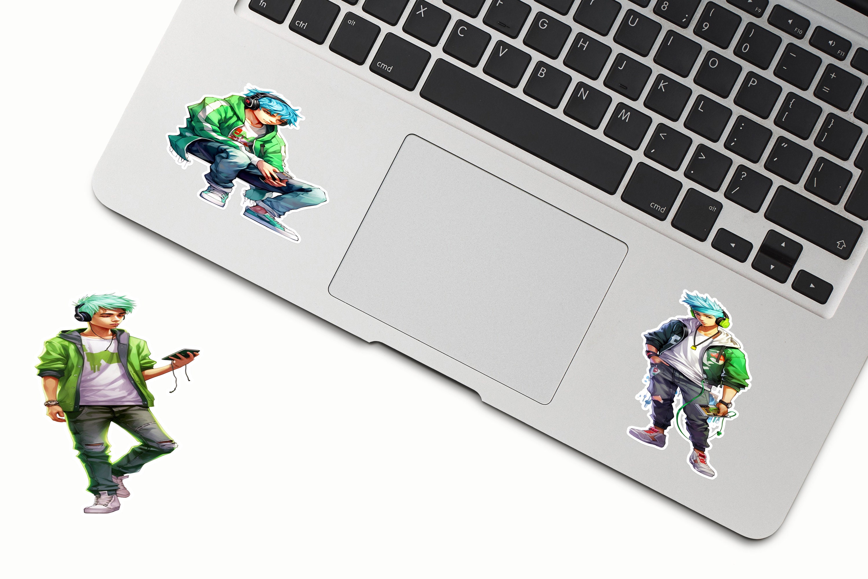 Cute Anime Boy PNG JPG Stickers Bundle - 14 PDF Designs - Digital ...