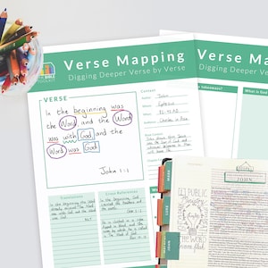 Verse Mapping Bible Study Template Bundle, James Method Printable ...